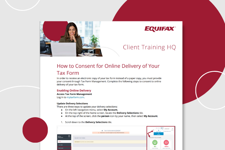 How to Consent for Online Delivery of Your Tax Form Image