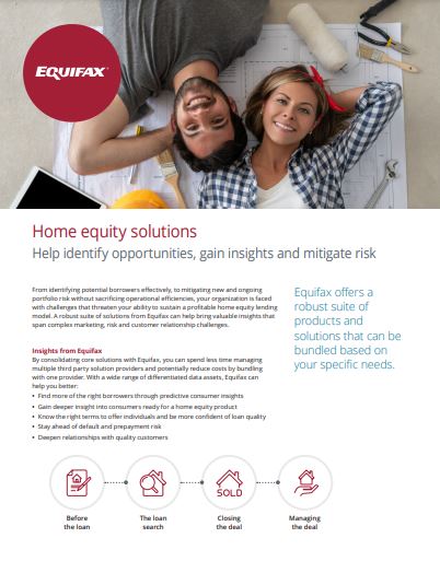 Home Equity Solutions - Product Sheet | Equifax